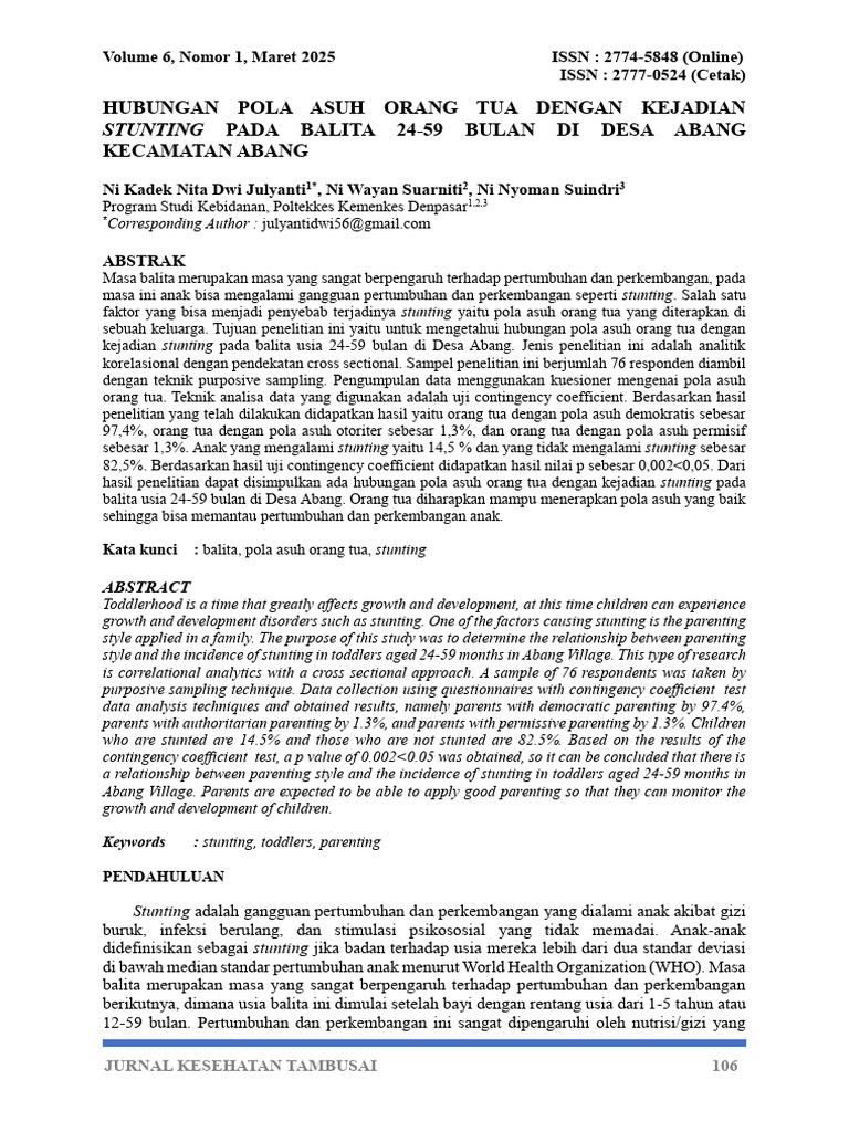 15.+Reviisi+40975+(8)+Artikel+Hubungan+Pola+Asuh+Orang+Tua+Dengan+Kejadian+Stunting+Pada+Balita+ ...
