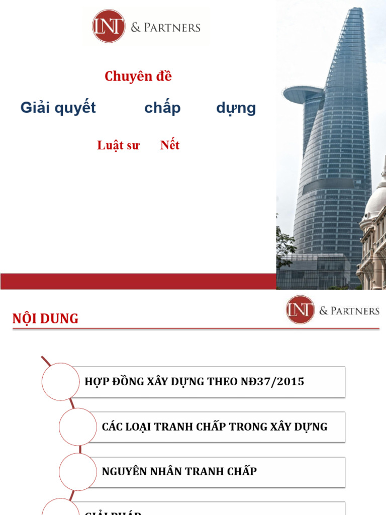 Chuyen de Giai Quyet Tranh Chap Xay Dung | PDF