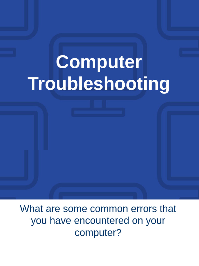 L9 Computer Troubleshooting | PDF | Computer Virus | Antivirus Software