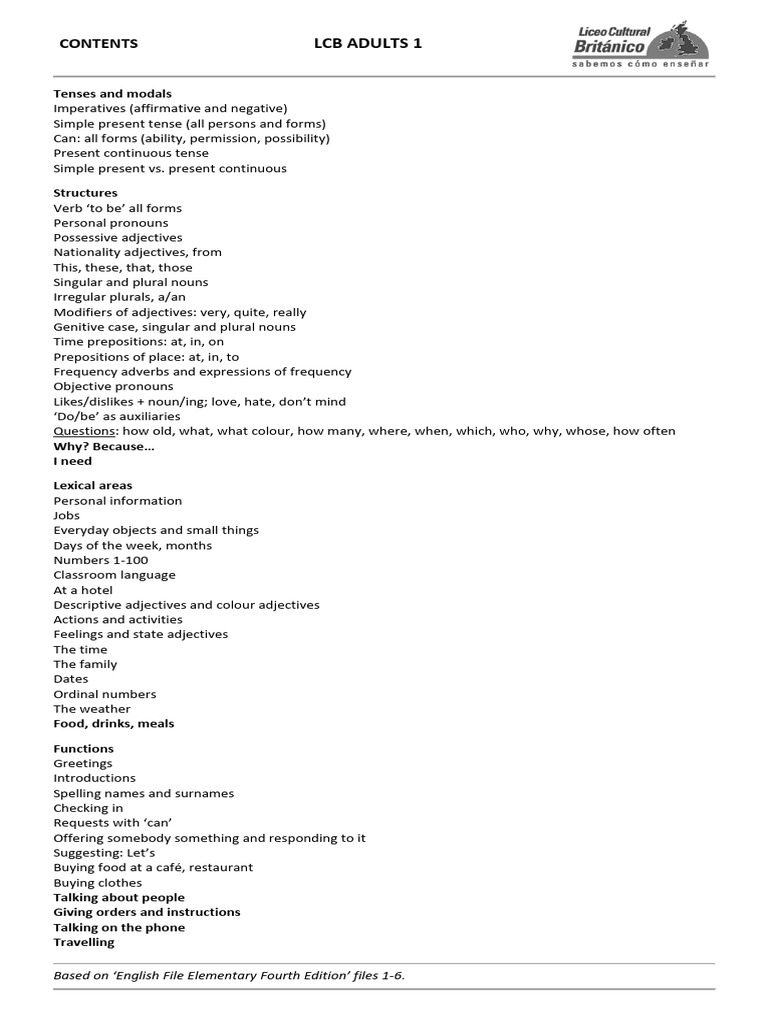 Contents LCB Adults 1 - 2021 | PDF