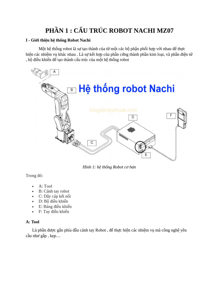 P1 Cấu trúc Robot Nachi MZ07 | PDF