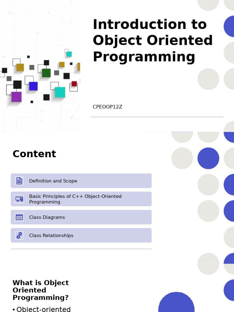 Basic Principles of OOP | PDF | Object Oriented Programming | Class (Computer Programming)