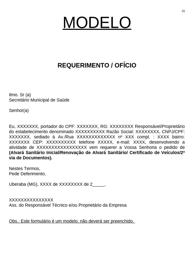 Modelo Oficio | PDF
