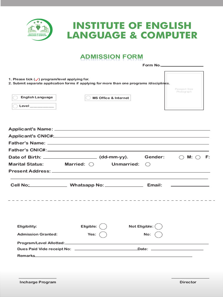 Admission Form | PDF
