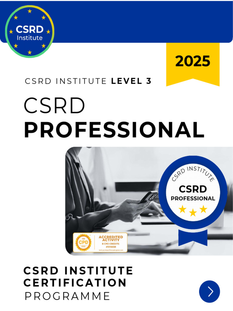 CSRD Professional 2025 - Course Brochure | PDF | Sustainability | Regulatory Compliance