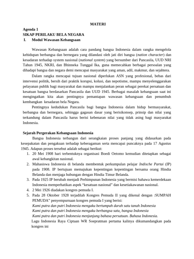 Resume 1. Wawasan Kebangsaan | PDF