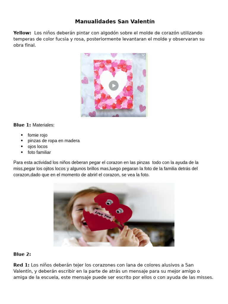 Manualidades San Valentín | PDF