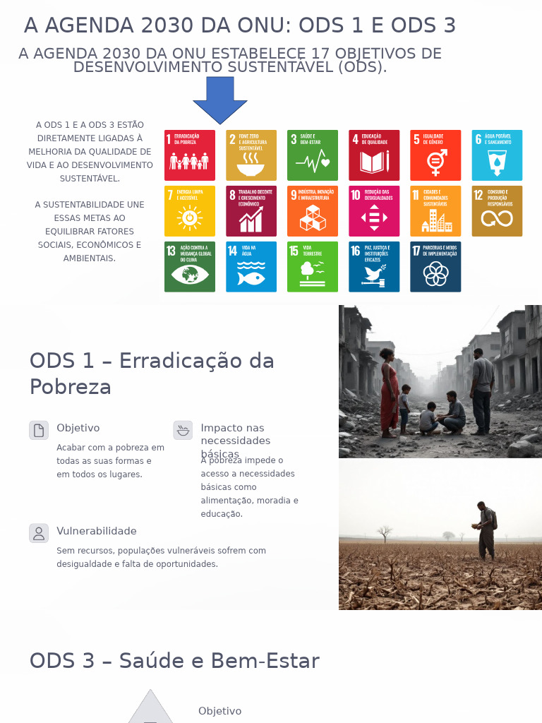 ODS 1 e ODS 3: Pobreza e Saúde Sustentável | PDF | Pobreza | Pobreza e ...
