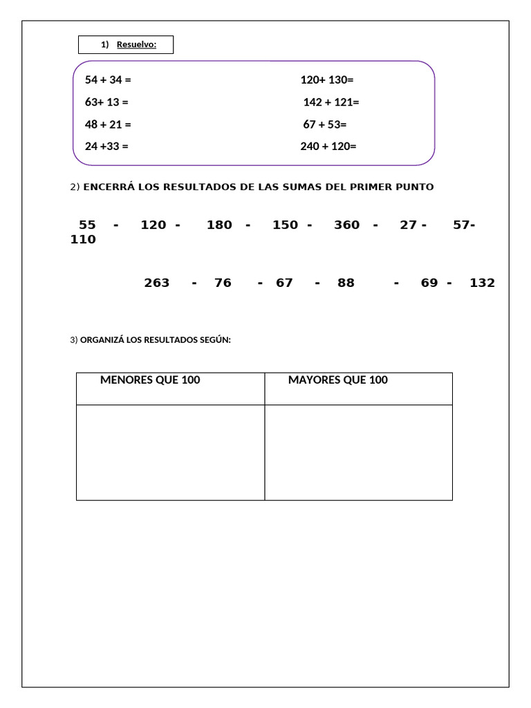Plantillas Sumas | PDF
