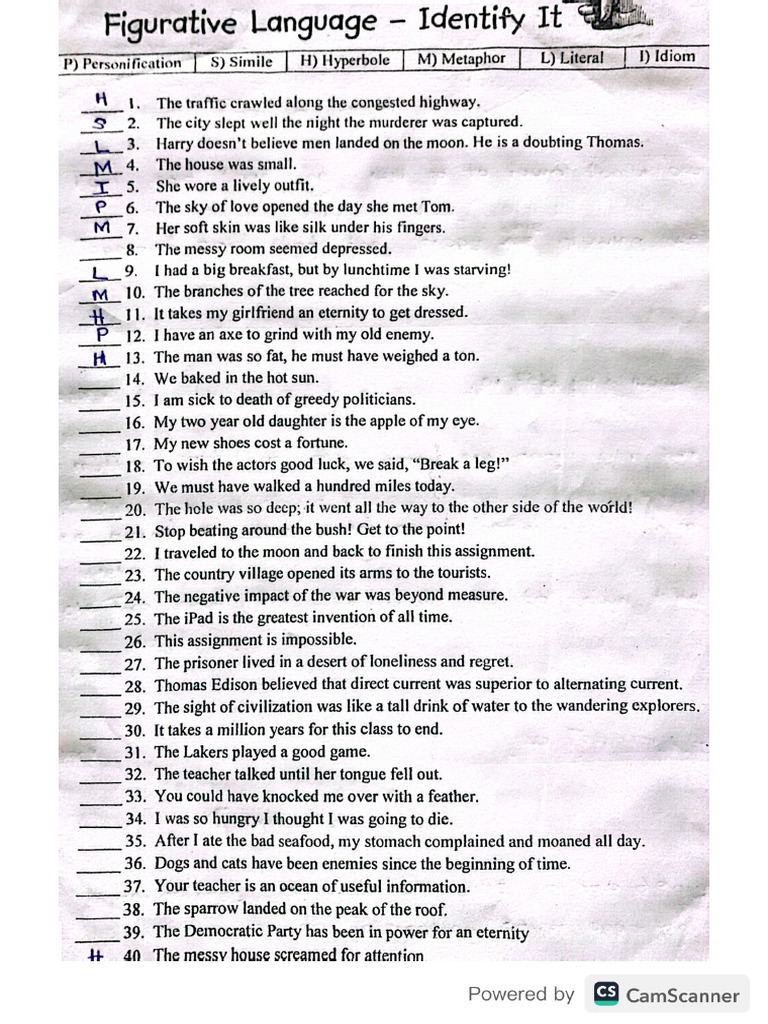 Figurative Language gr10 | PDF