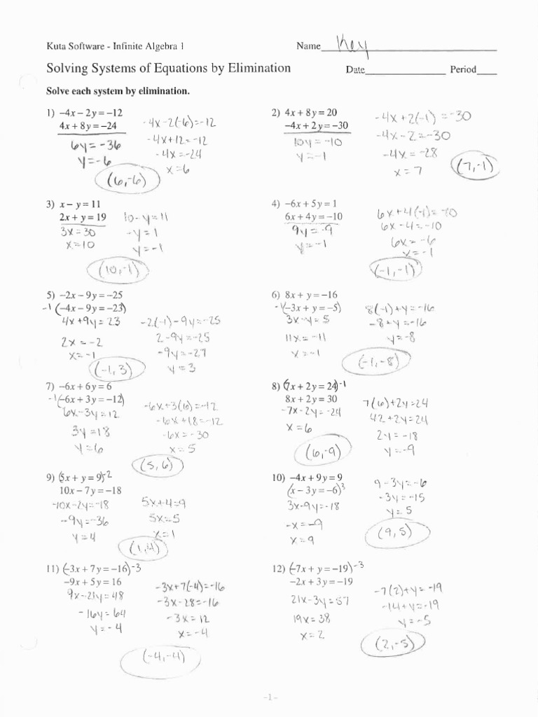 Day 5 SoE Elimination Worksheet Answer Key | PDF