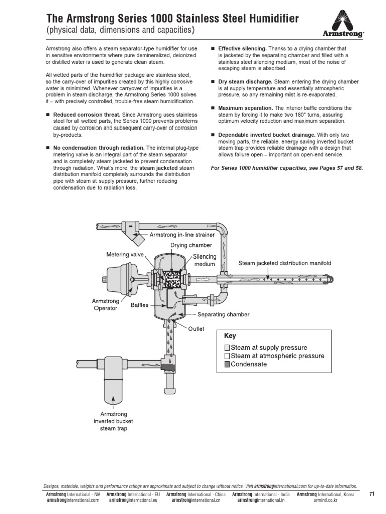 Armstrong Series 1000 Humidifier Overview | PDF | Manufactured Goods ...