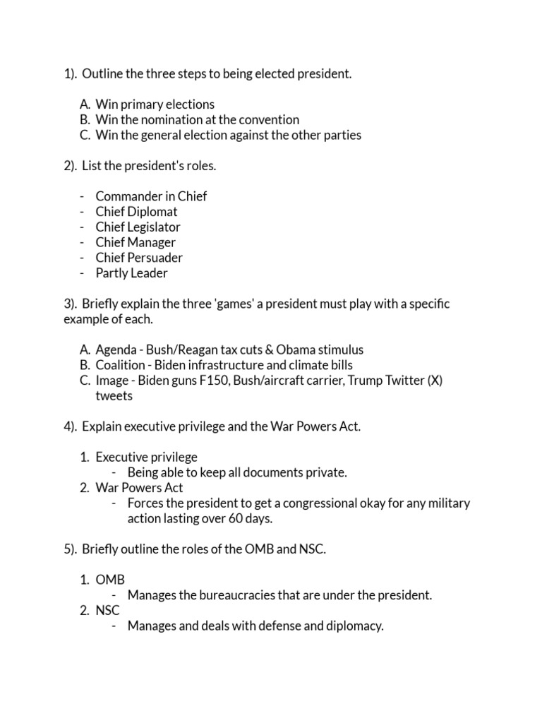 POLS 110 Unit 7 Homework | PDF | George W. Bush | American Government
