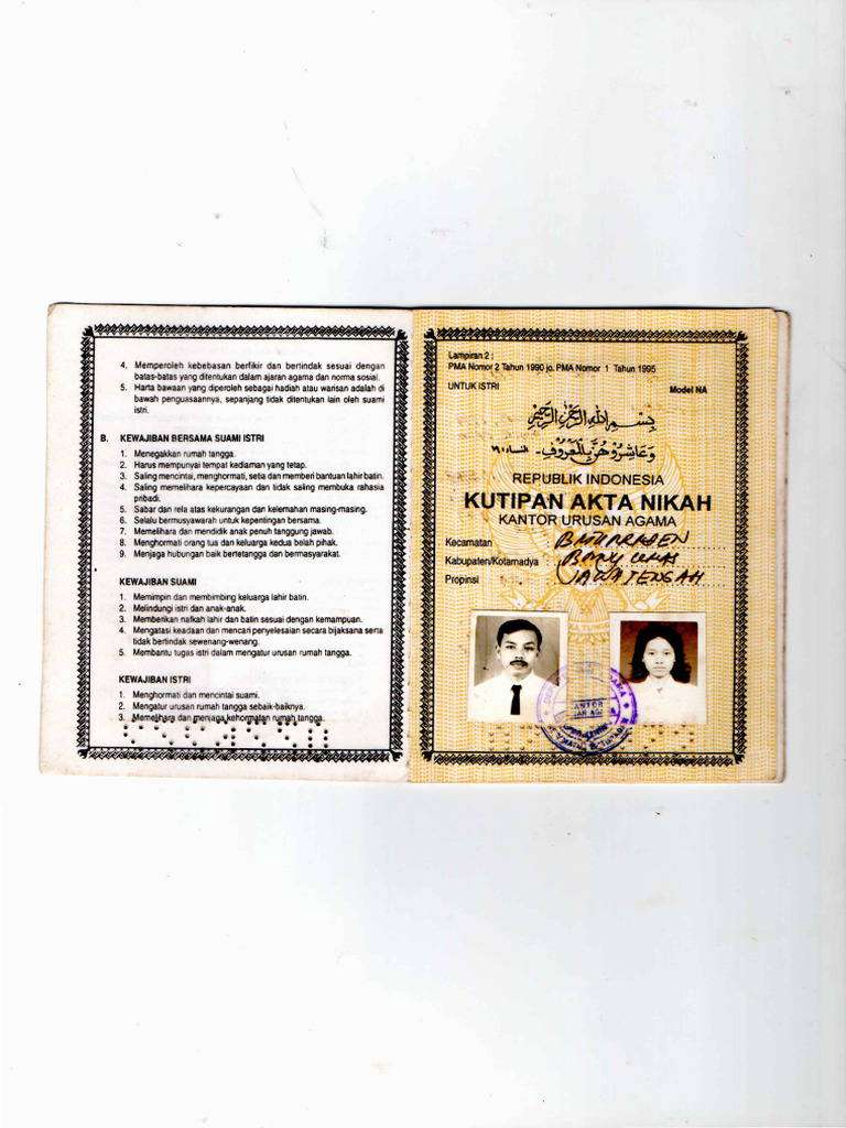 Kartu Nikah Pak Prayitno | PDF