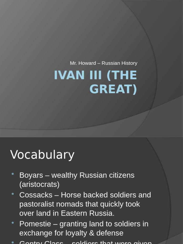 Ivan III (the Great) | PDF | Russia | World Politics
