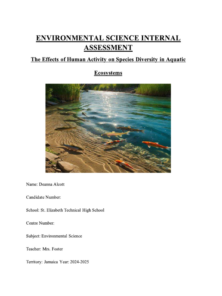 Environmental Science IA | PDF