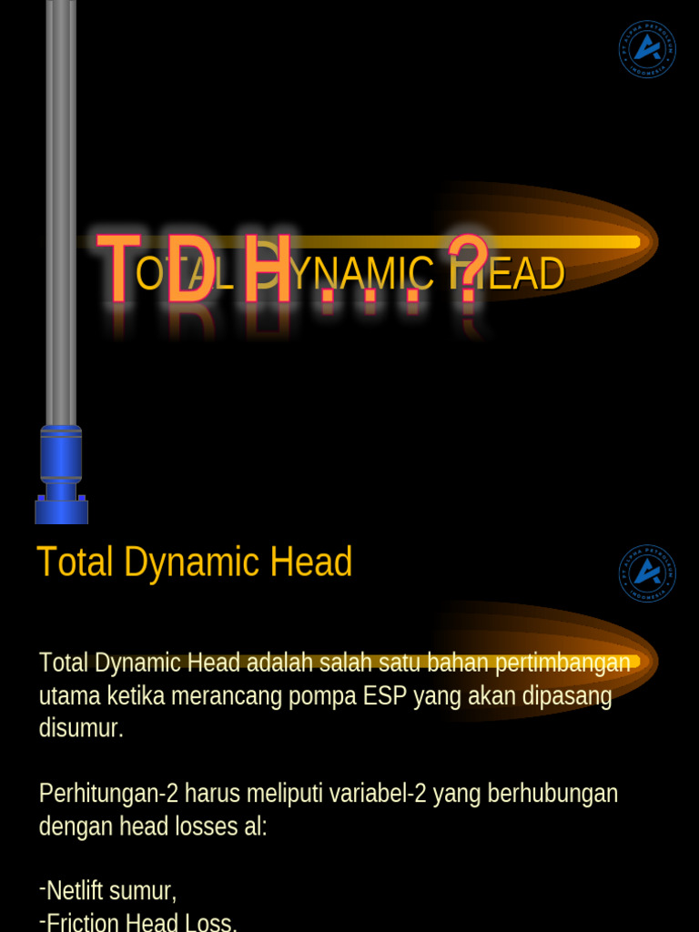 7. TDH Total Dynamic Head- Bahasa | PDF | Lift (Force) | Pressure