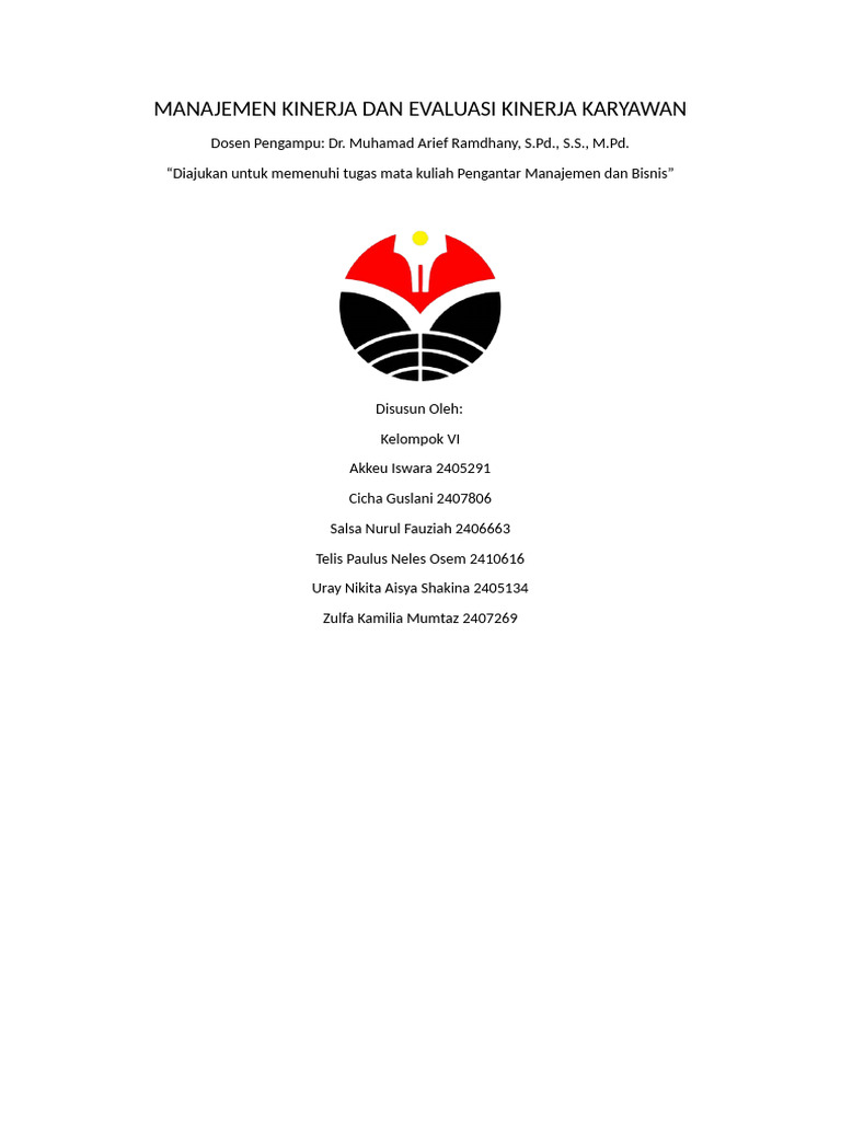 Evaluasi Kinerja Karyawan yang Efektif | PDF