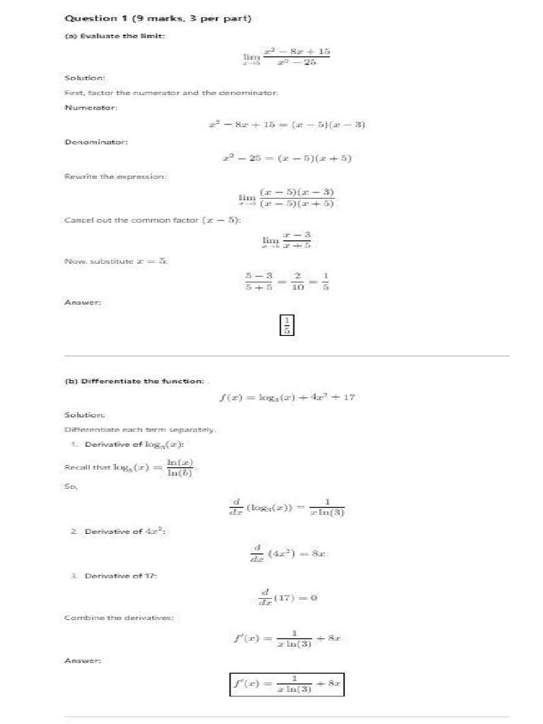 Final Combined Solutions | PDF