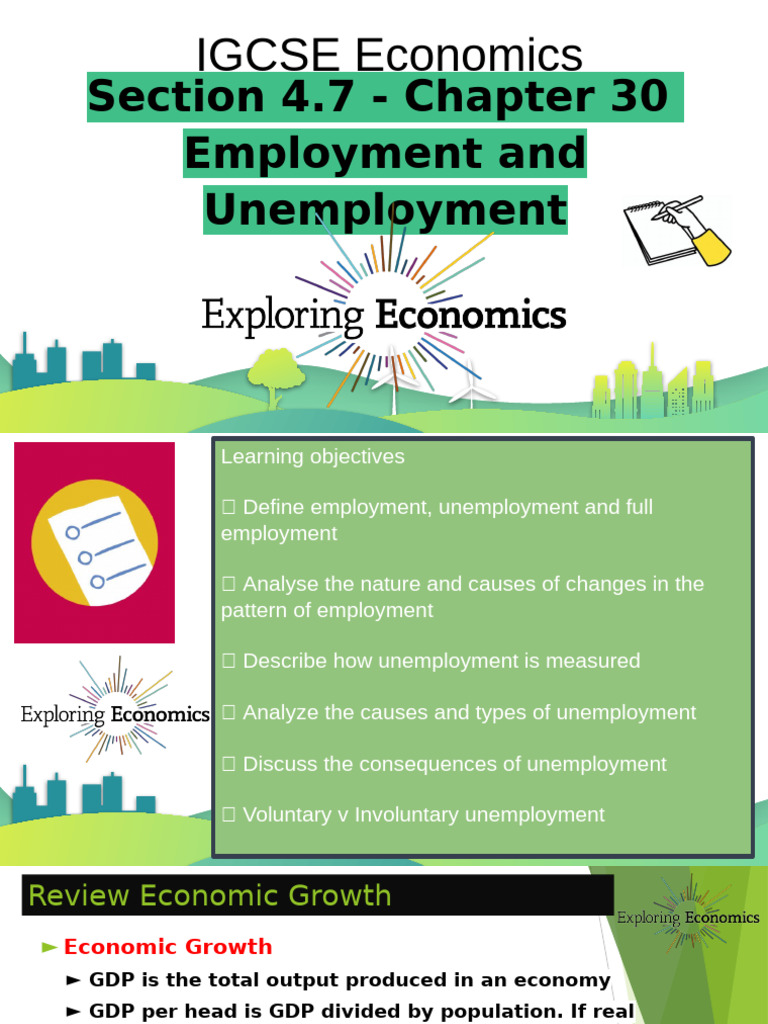 IGCSE - Section 4 - Employment and Unemployment | PDF | Unemployment ...
