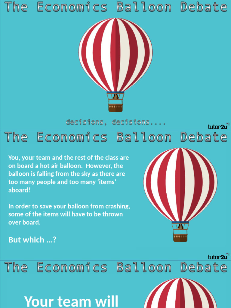 The Economics Balloon Debate | PDF | Economics | Economies