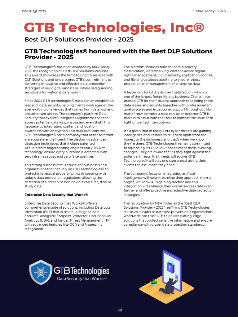 MA Today GTB Technologies v3 | PDF | Information Technology Management | Information Technology