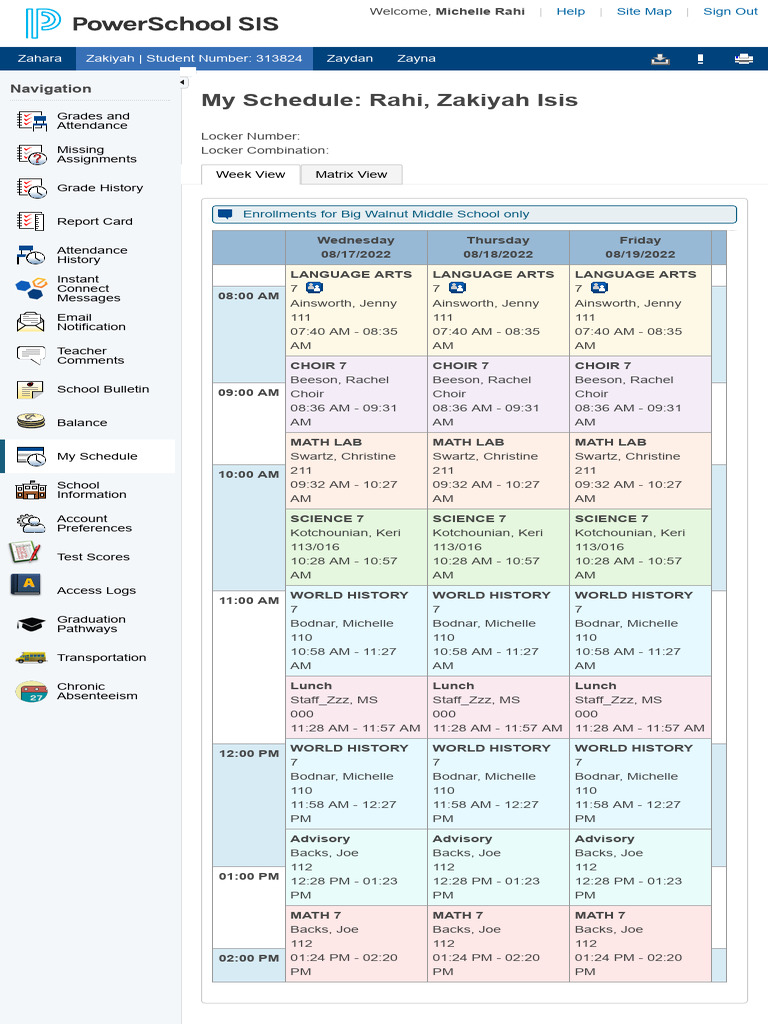 My Schedule | PDF