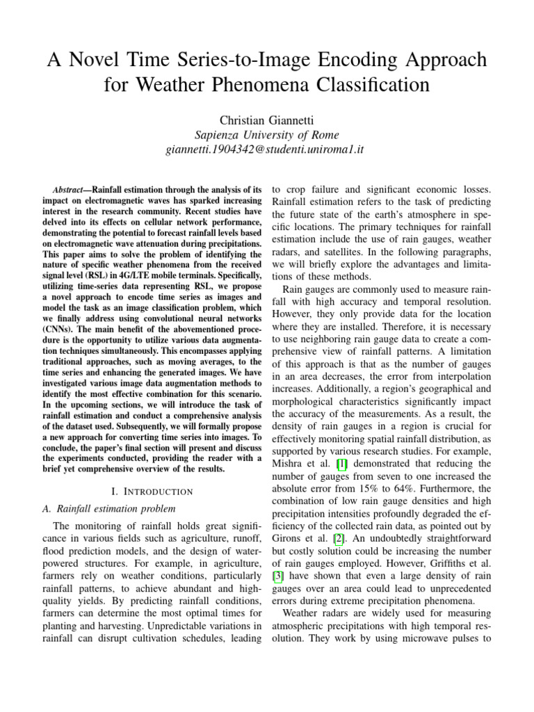 A Novel Time Series-To-Image Encoding Approach For | PDF | Time Series ...