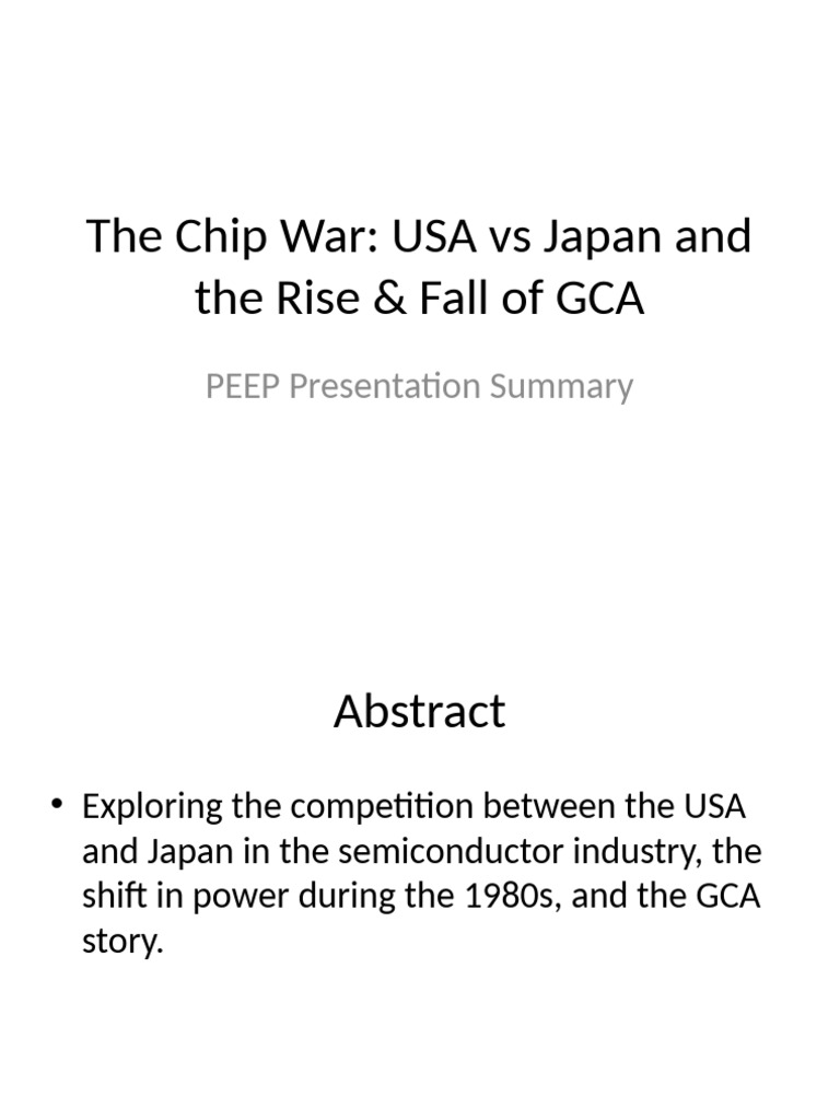 PEEP Chip War Presentation | PDF