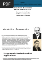 2022econometrics Chapter One by Habtamu | PDF | Econometrics | Statistics