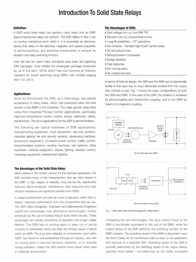 Introduction to solid state relays | PDF | Relay | Bipolar Junction ...