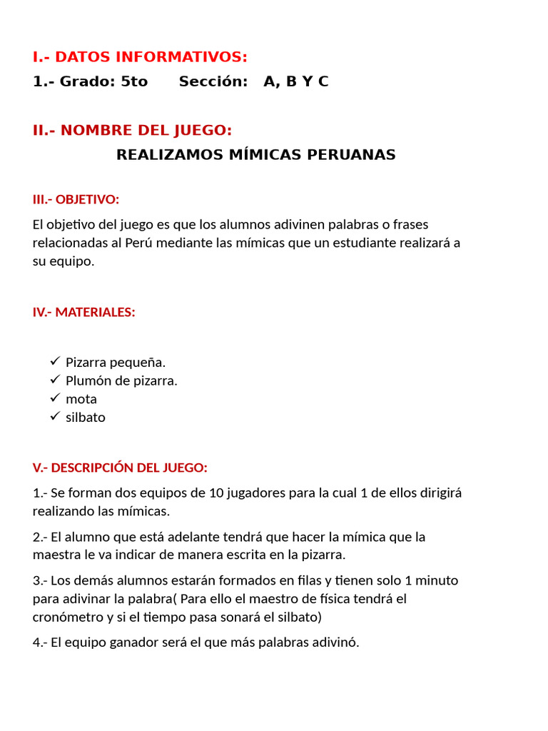 Juegos_por_el_´DIA_DEL_NIÑO[1] | PDF