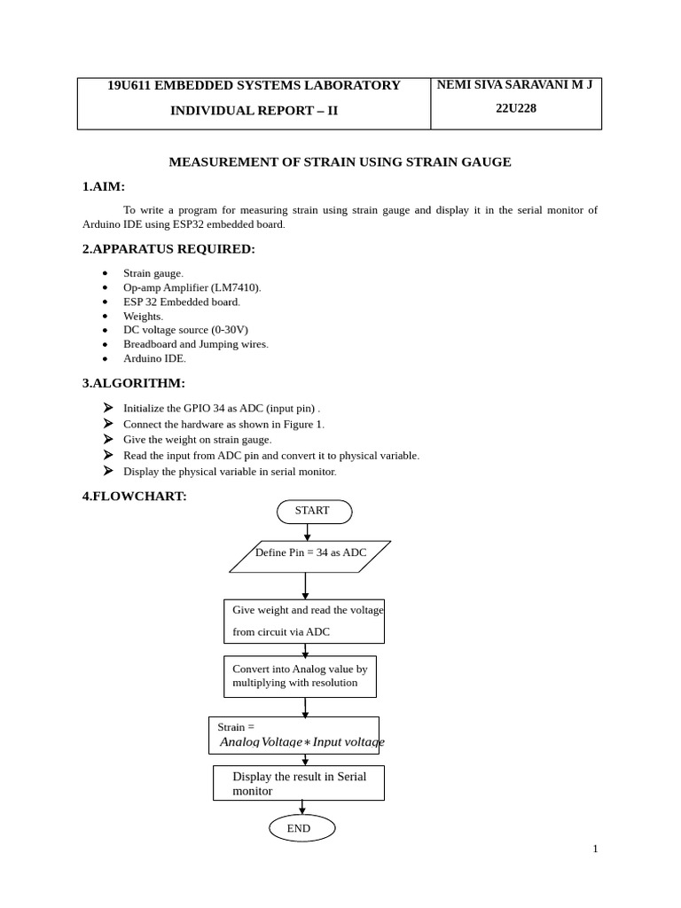 Embedded Systems laboratory REPORT | PDF | Analog To Digital Converter | Analogue Electronics