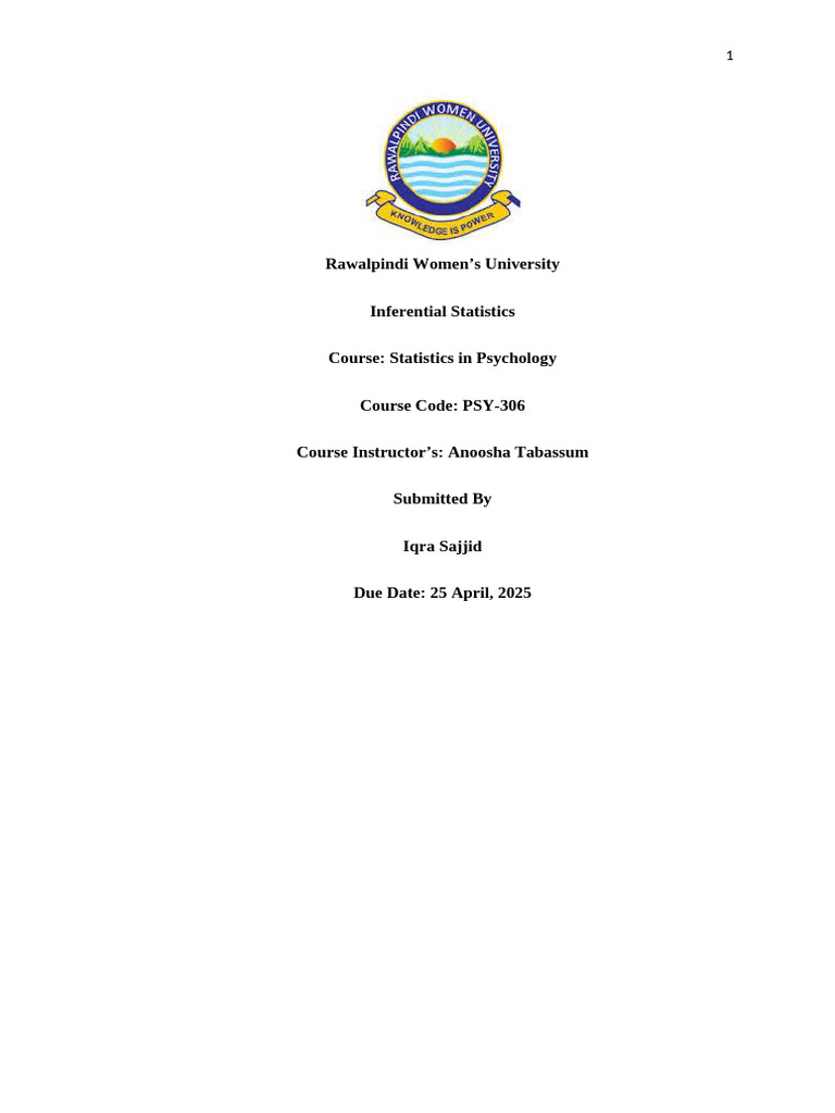 Inferential Statistics Overview by Iqra Sajjid | PDF | Statistics ...