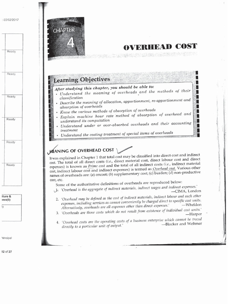 Cma-4 Overheads | PDF