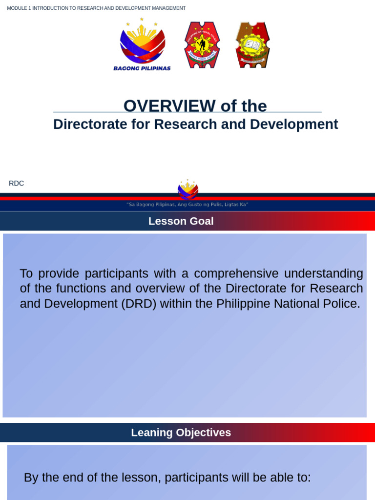 Overview of DRD in PNP Structure | PDF | Evaluation | Specification ...