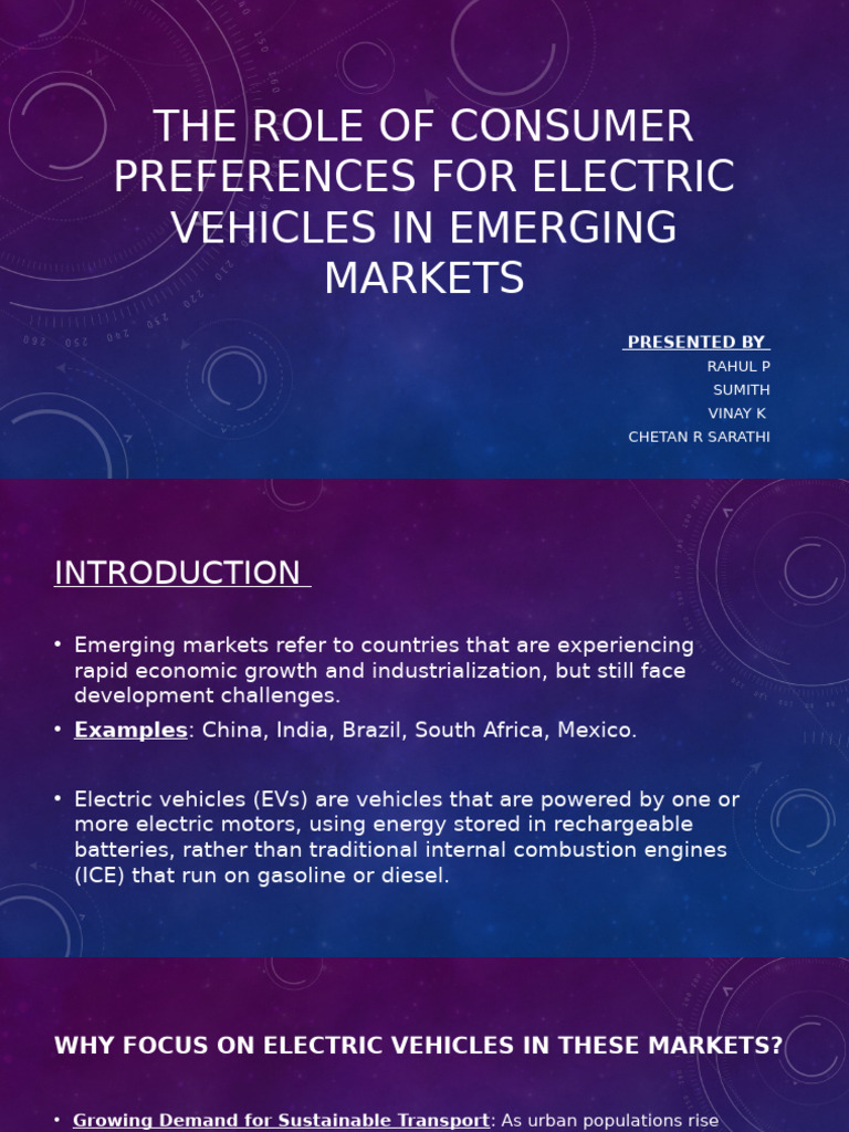 Consumer Preferences for Electric Vehicles | PDF | Electric Vehicle ...