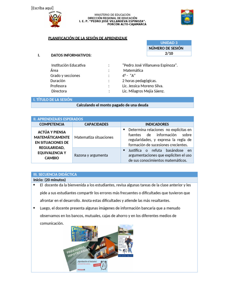 MAT4-U3-SESION 02 | PDF | Aprendizaje