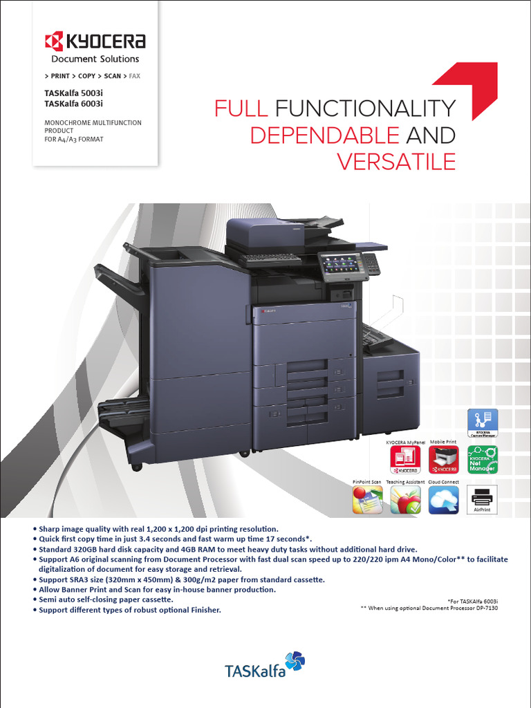 Brochure TASKalfa 5003i 6003i AS | PDF | Image Scanner | Evernote