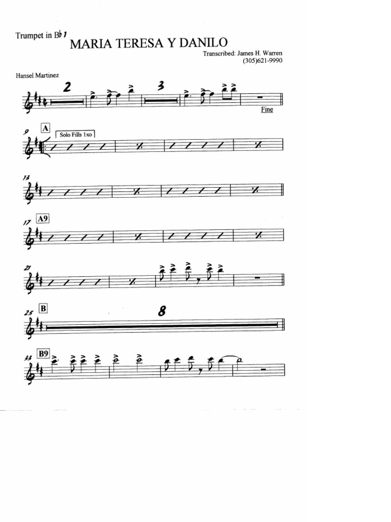 Maria Teresa y Danilo - Trumpet 1 | PDF