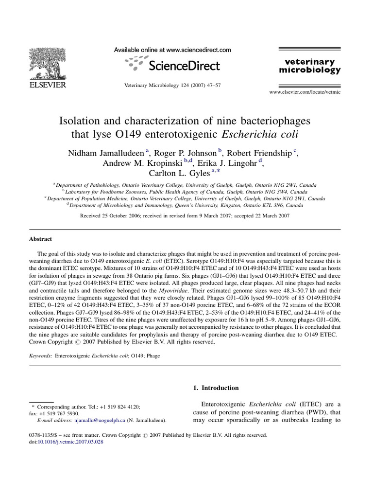 Phage Isolation and Characterization | PDF | Agarose Gel ...