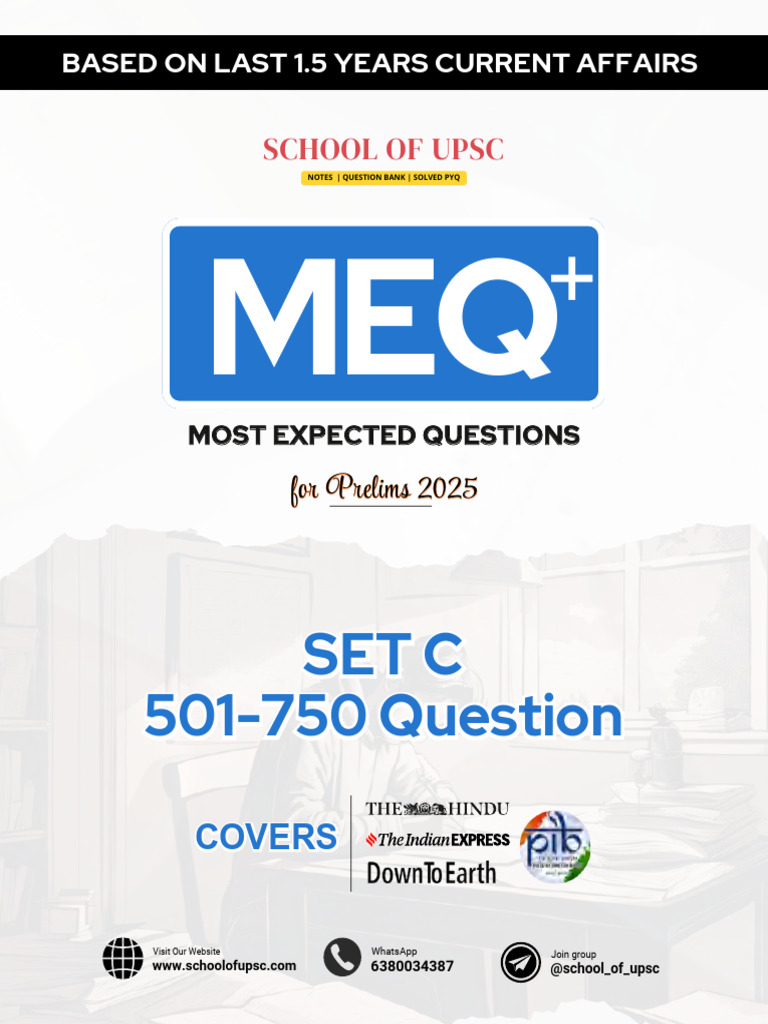 MEQ Questions for UPSC Prelims 2025 | PDF | Global Positioning System