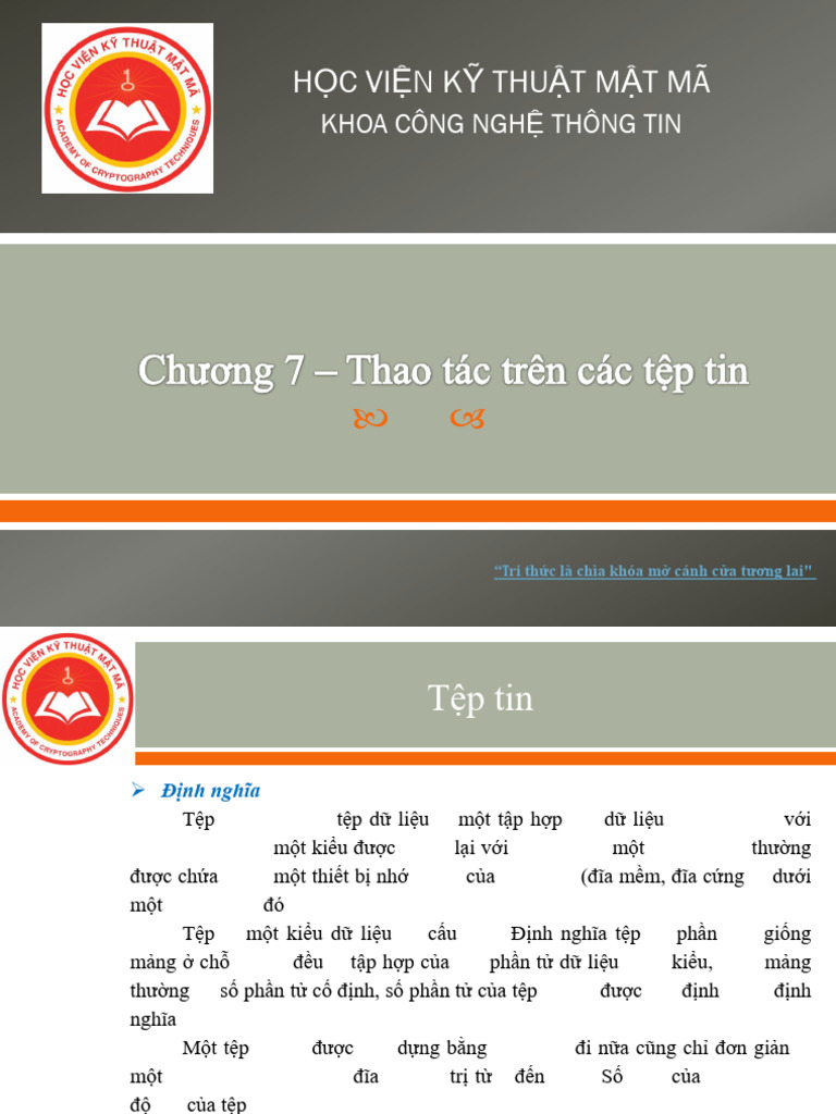 Thao Tac Tren Cac Tep Tin LTCB | PDF