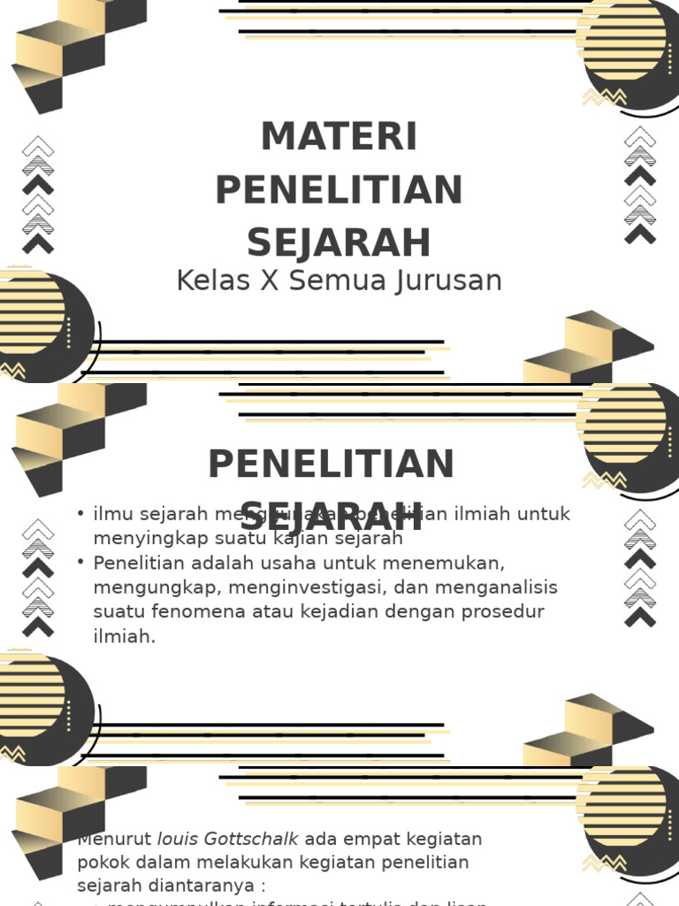 Metode Penelitian Sejarah Kelas X | PDF