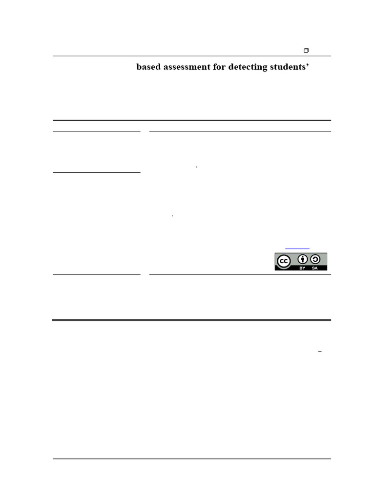 Frayer Model-Based Assessment For Detecting Students' Conceptual ...