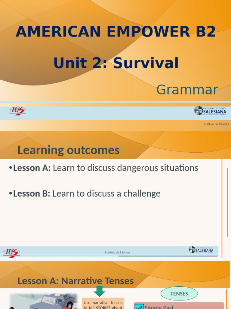 B2 - U02 - Grammar Summary | PDF | Clause | Grammatical Tense