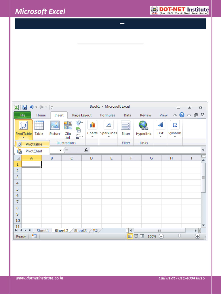 Excel Insert Menu Overview | PDF