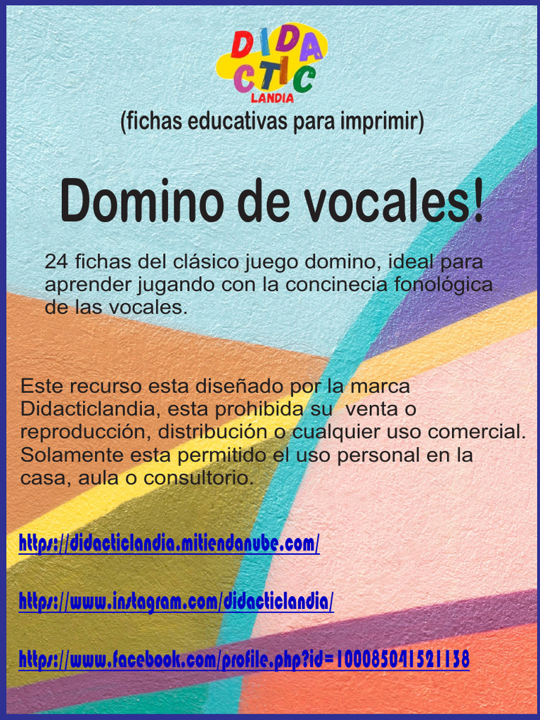Domino de vocales | PDF