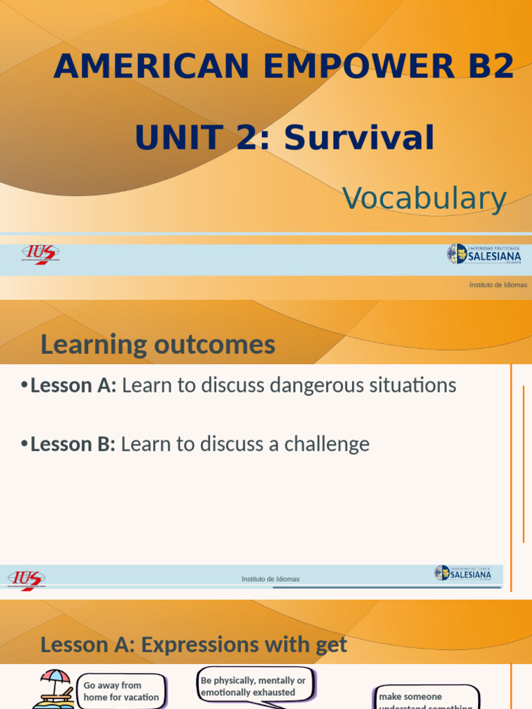 B2 U2 Vocabulary Summary | PDF | Endangered Species