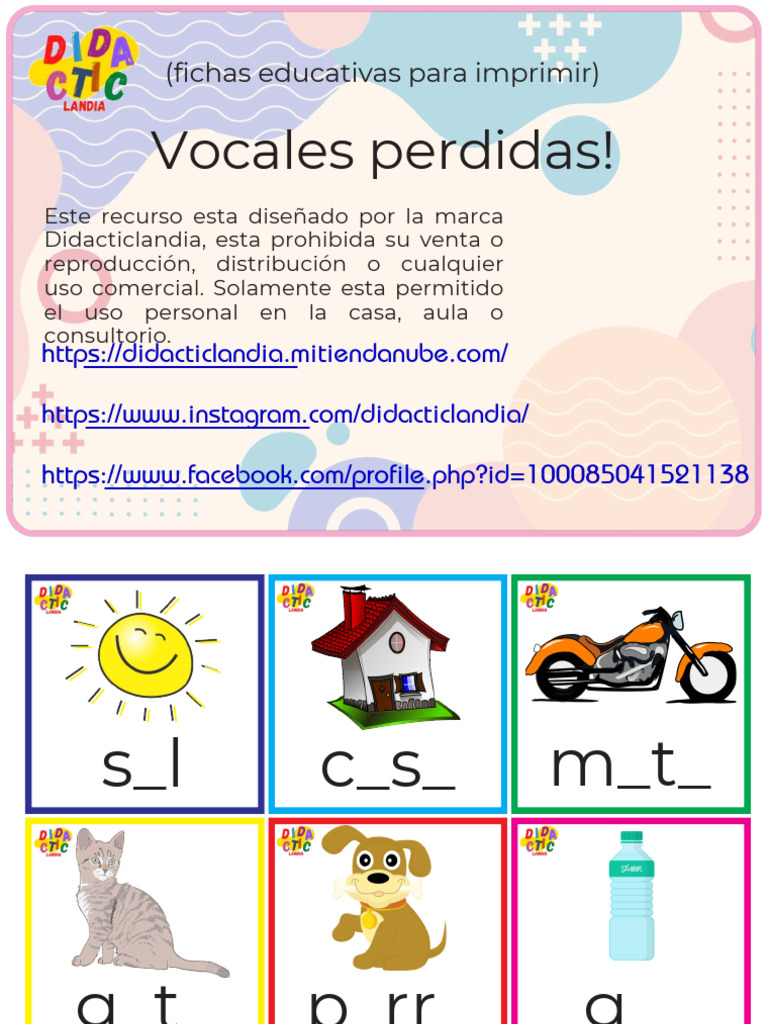 Vocales Perdidas PDF | PDF